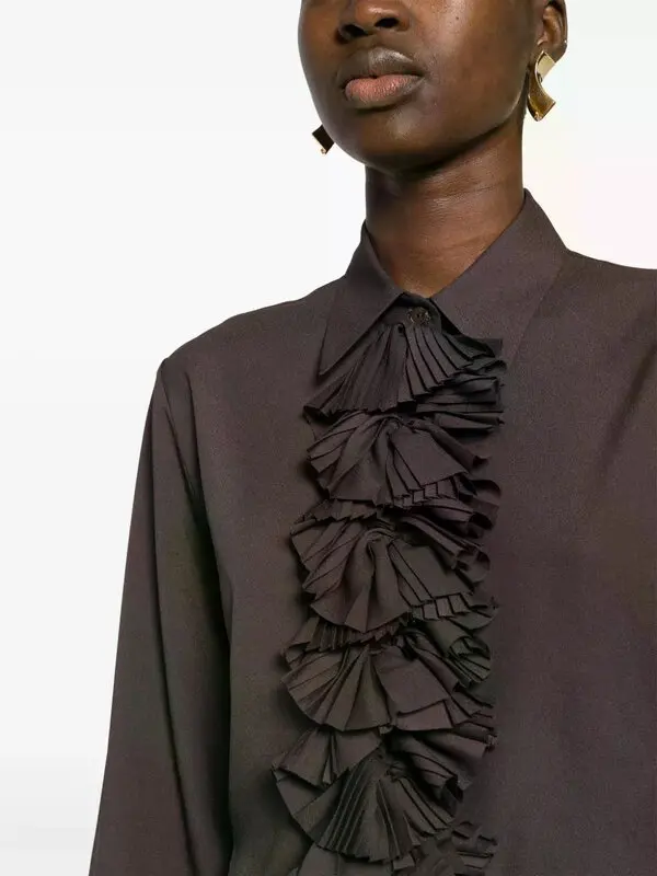 P.a.r.o.s.h Cedar Cady Blouse With Ruffled Detailing
