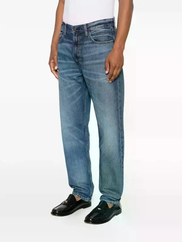 Calvin Klein Whiskered Logo Patch Jeans