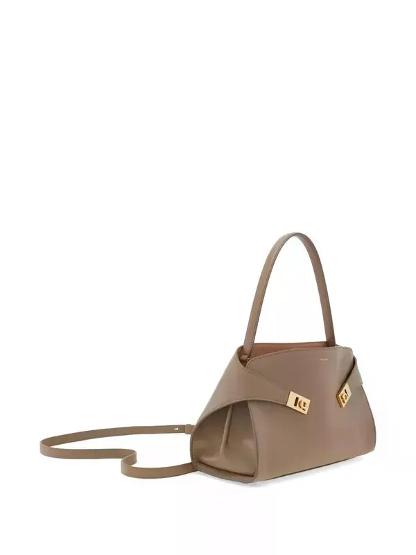 FERRAGAMO Medium Hug Leather Tote Bag - Neutrals