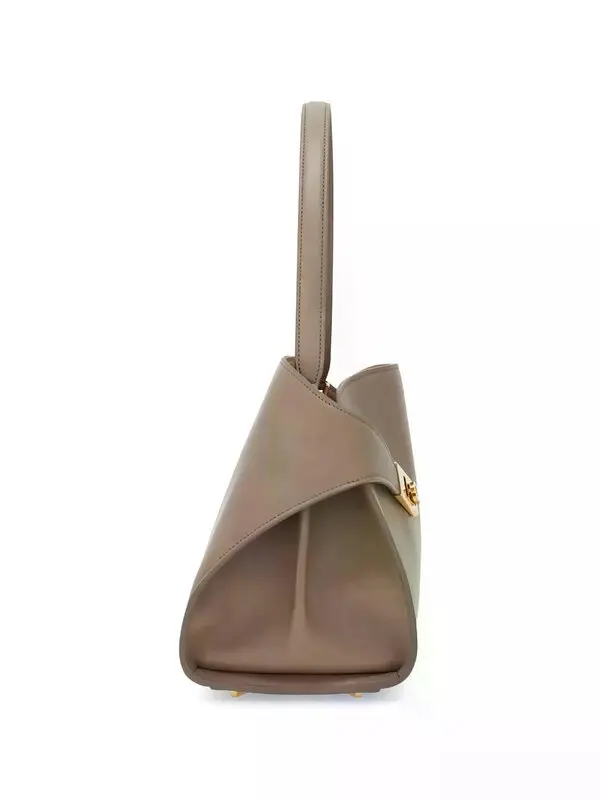 FERRAGAMO Medium Hug Leather Tote Bag - Neutrals