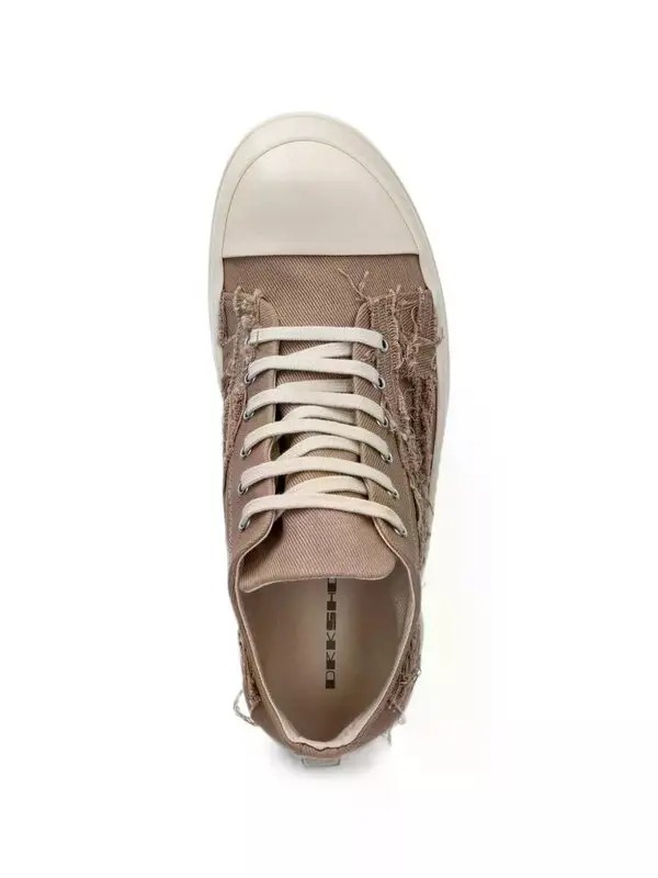 Rick Owens Distressed Low-top Sneakers