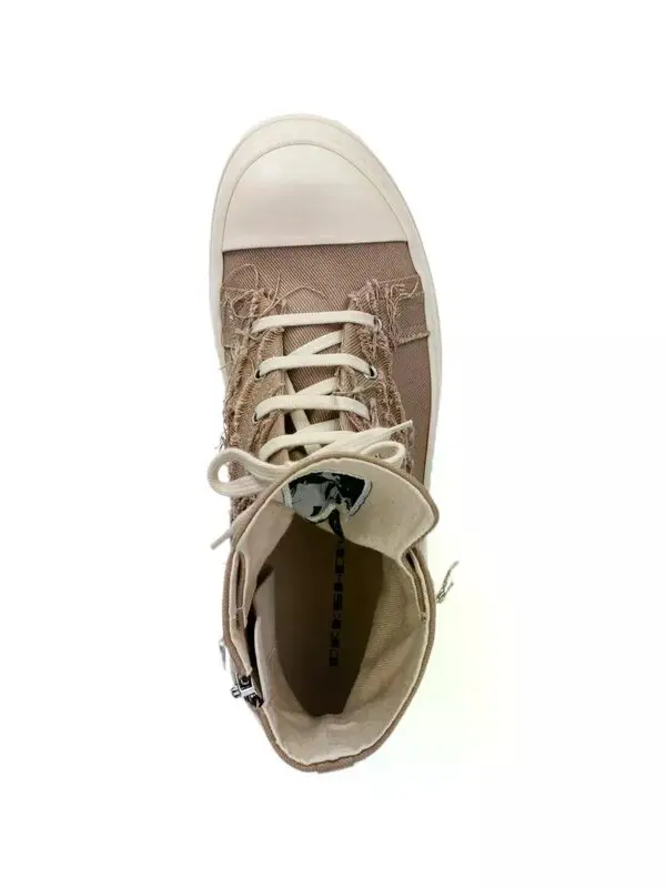 Rick Owens Distressed High-top Sneakers