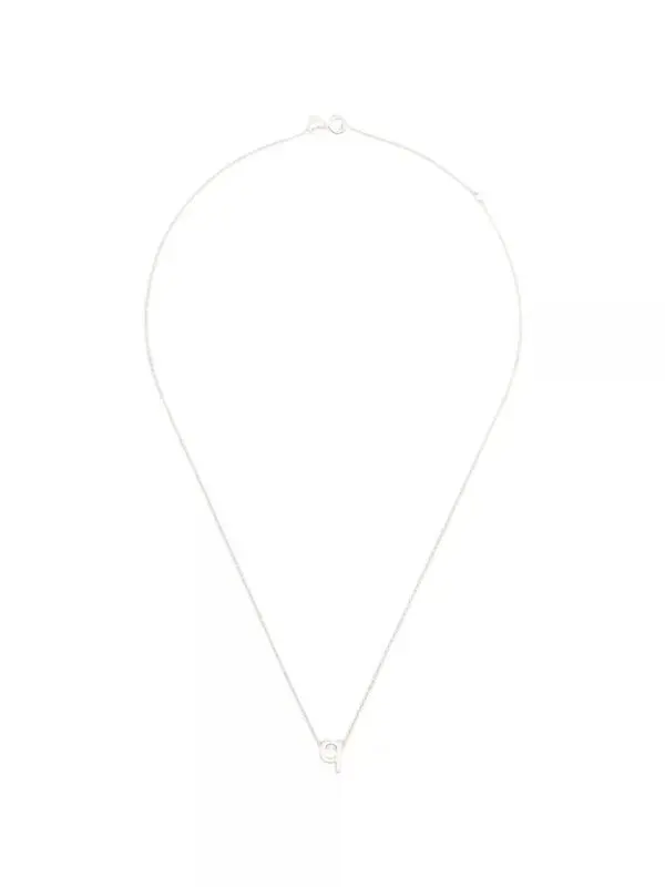Le Gramme Tone Letter Pendant Necklace - Silver