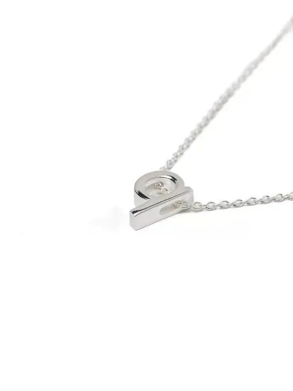 Le Gramme Tone Letter Pendant Necklace