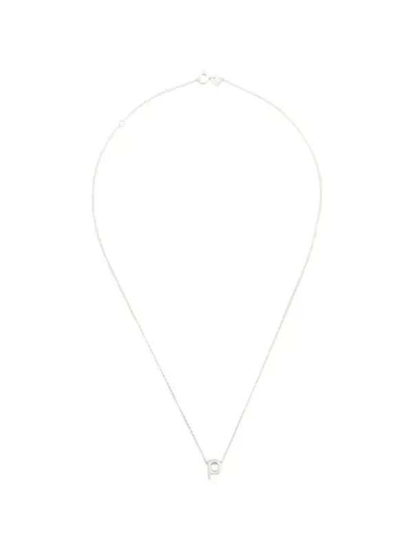 Le Gramme Alphabet Pendant Necklace - Silver
