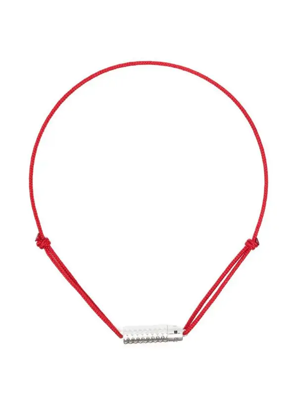Le Gramme Engraved Logo Bracelet - Red