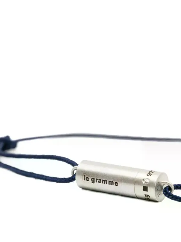 Le Gramme Engraved Logo Bracelet - Blue