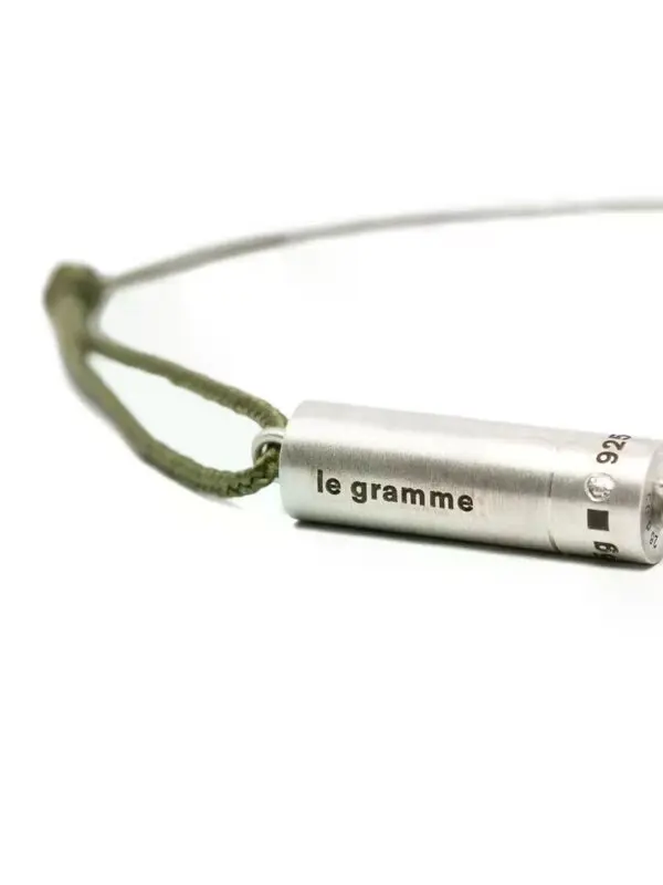 Le Gramme Engraved Logo Bracelet - Green