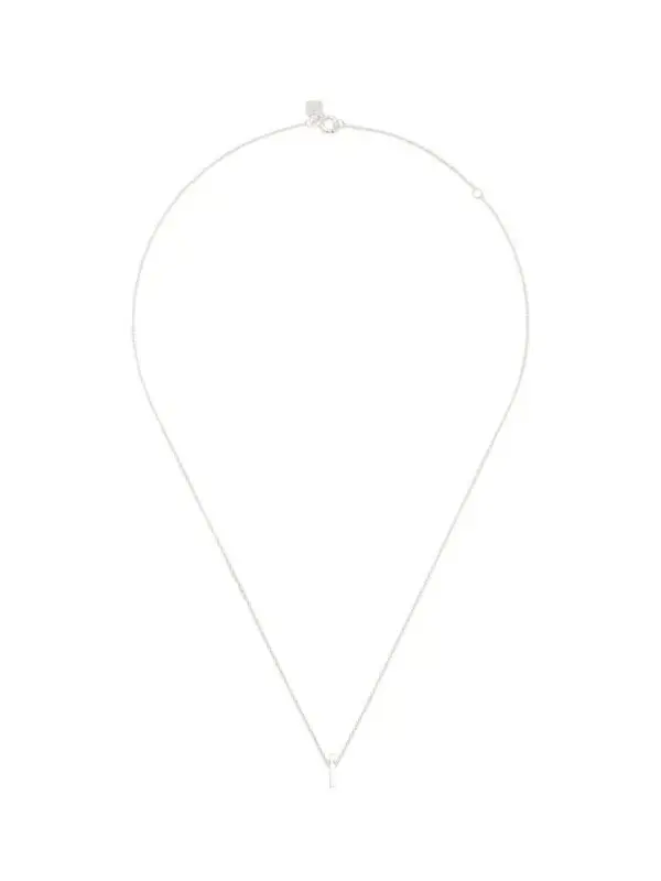 Le Gramme Alphabet Pendant Necklace - Silver
