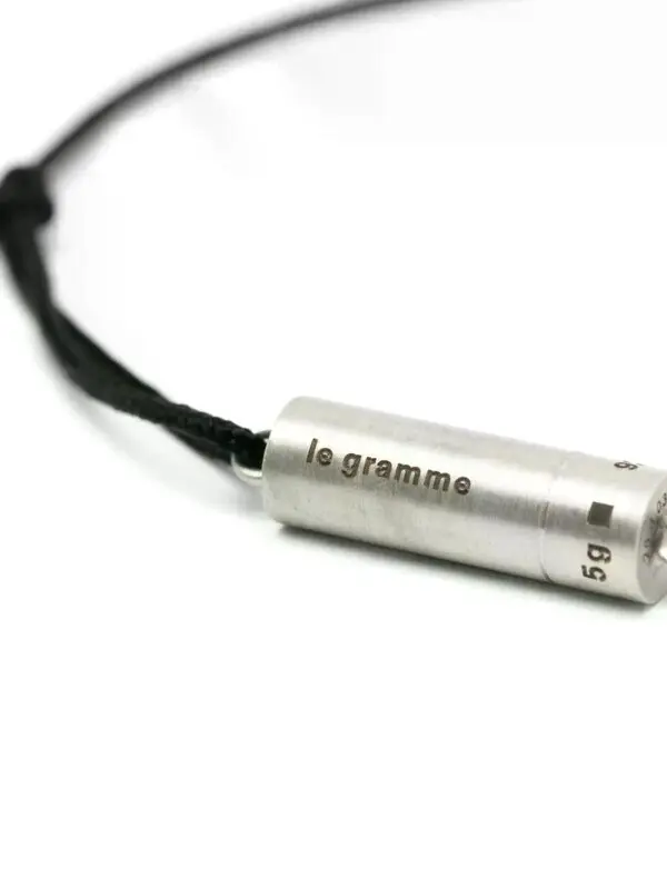 Le Gramme Engraved Logo Bracelet - Black
