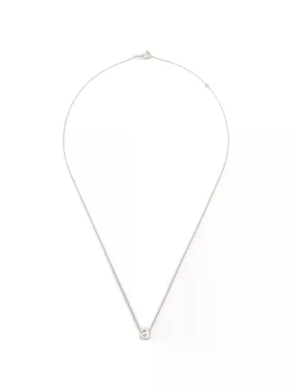 Le Gramme Alphabet Necklace - Silver