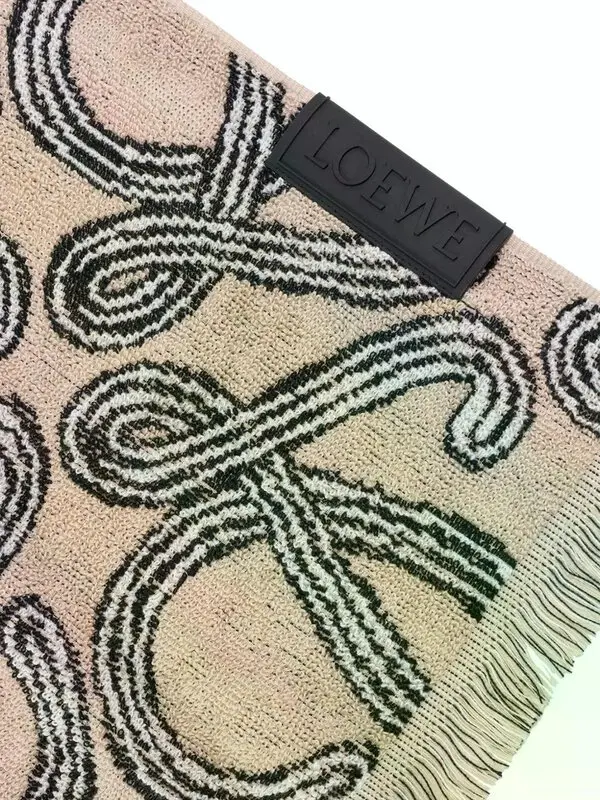 Loewe Anagram Fringed Beach Towel