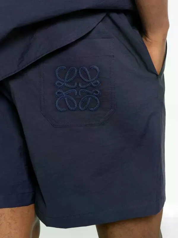 Loewe X Paula's Ibiza Anagram-embroidered Shorts - Blue