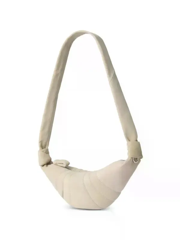 LEMAIRE Small Croissant Bag In Alpaca Nubuck - Neutrals