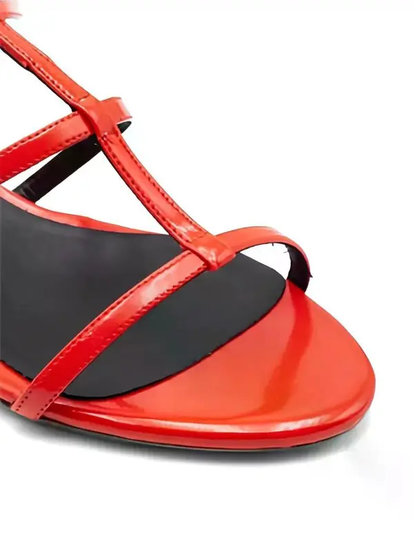 JULIE DEE Strappy Kitten-heel Sandals - Red