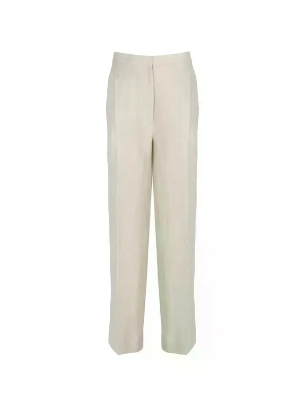 LARDINI Linen Straight-leg Trousers