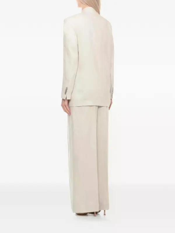LARDINI Linen Double-breasted Blazer