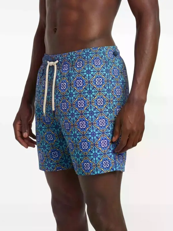 PENINSULA SWIMWEAR Panarea Printed Swim Shorts - Blue