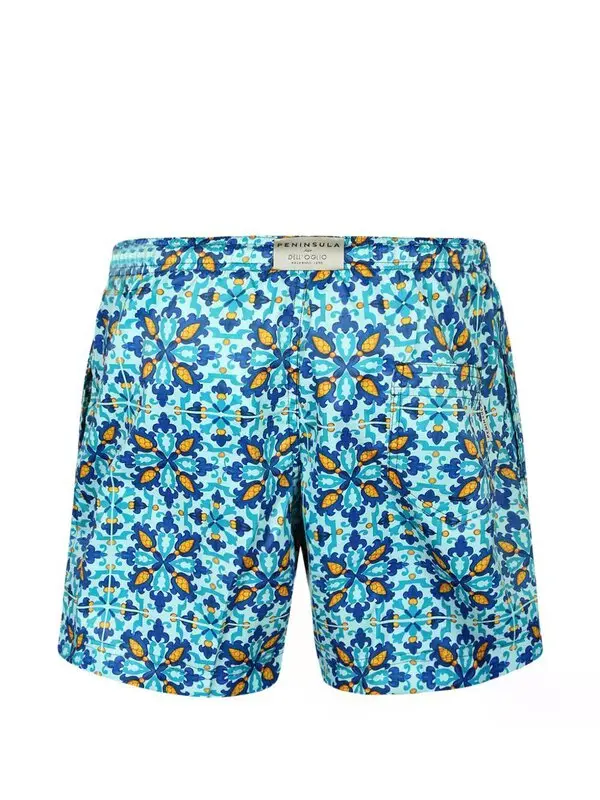 PENINSULA SWIMWEAR Cala Felce Printed Drawstring Swim Shorts