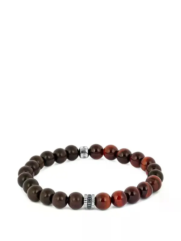 Tateossian Gear Trio Beaded Bracelet - Silver