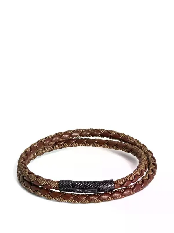 Tateossian Braided Double-wrap Bracelet - Black