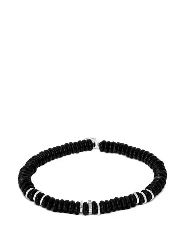 Tateossian Positano Beaded Slip-on Bracelet - Silver