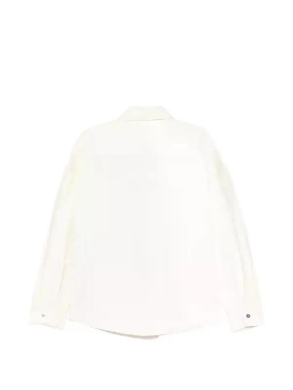 WRSTBHVR Off-white Denim Shirt With Flap Pockets - Neutrals