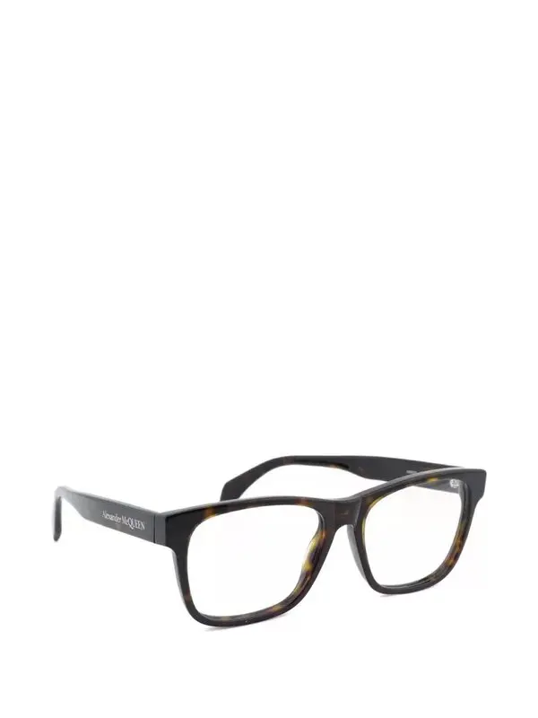 Alexander McQueen Square-frame Glasses - Brown