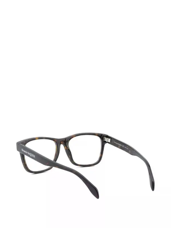 Alexander McQueen Square-frame Glasses - Brown