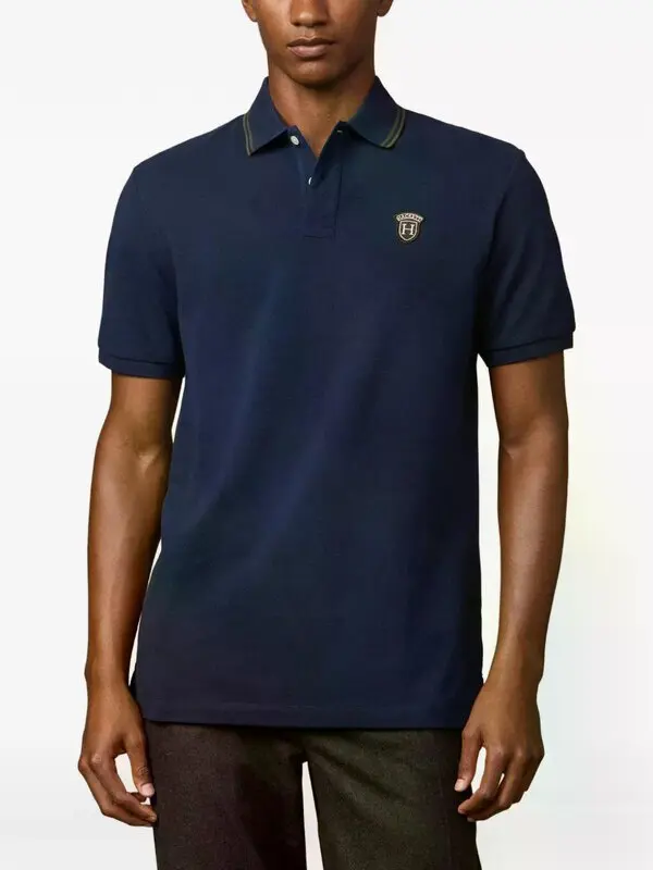HACKETT Badge-patch Polo Shirt