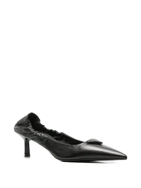 Prada Logo-plaque Ruched Pumps