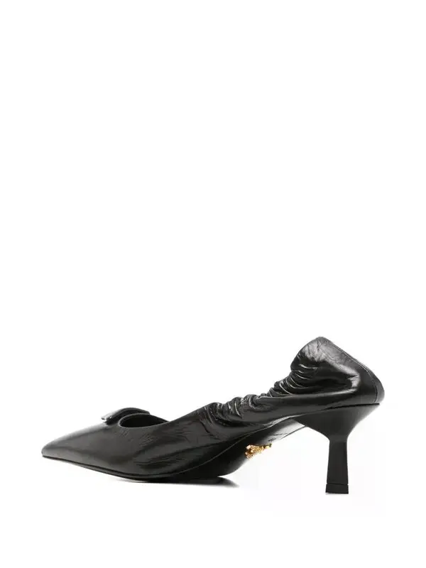 Prada Logo-plaque Ruched Pumps