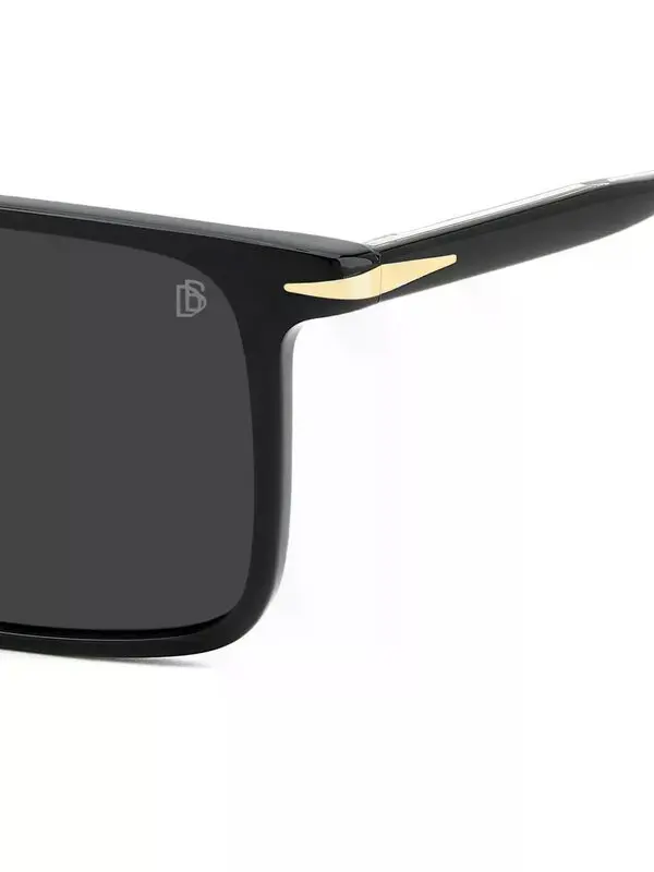 DB EYEWEAR BY DAVID BECKHAM Rectangle Frame Sunglasses With Gold-tone Hardware