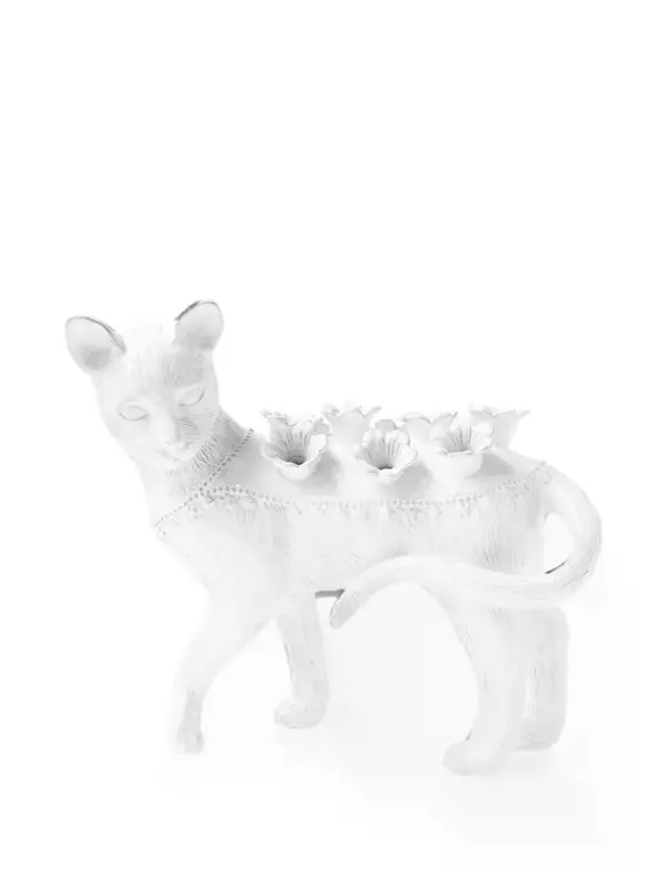 ASTIER DE VILLATTE Cat-shape Flower Holder - White