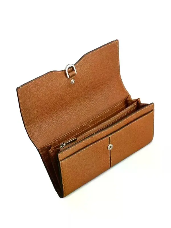 TOD'S Logo-plaque Pebbled-leather Wallet - Brown