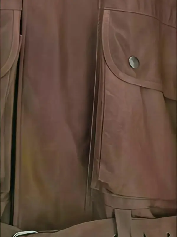 Calvin Klein Isa Belted Leather Jacket