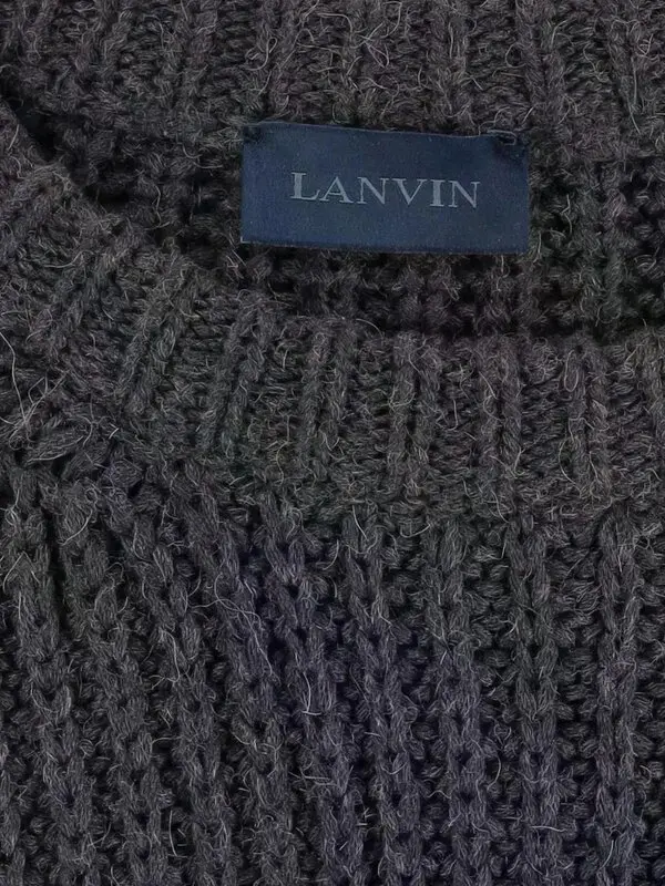 LANVIN Asymmetrical Ribbed Knit Sweater