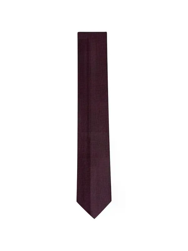 Zegna Textured Silk Tie - Red