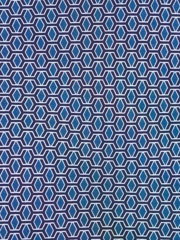 Eton Geometric Print Neck Tie - Blue