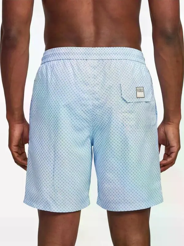 Fedeli Geometric Print Swim Shorts