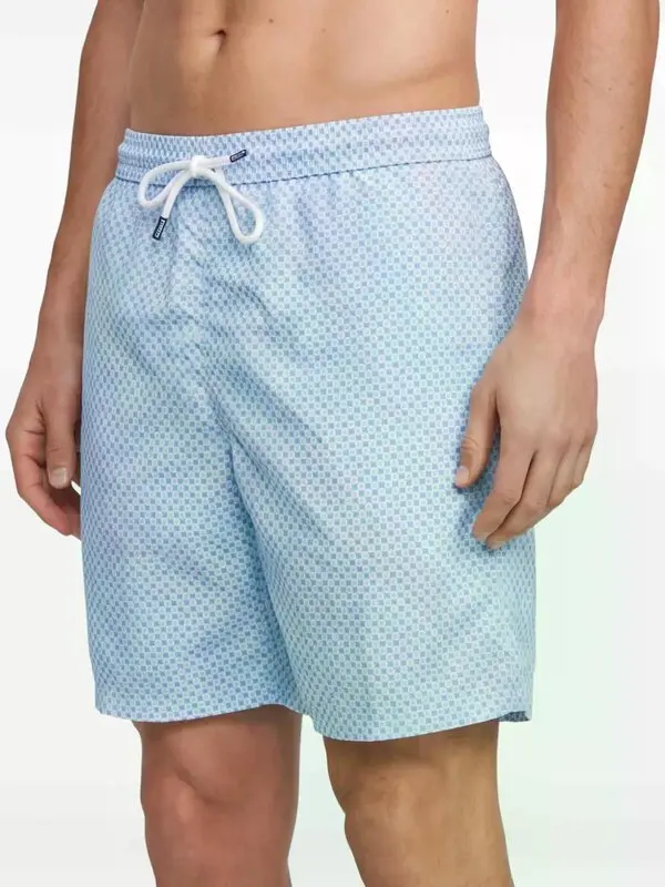 Fedeli Geometric Print Swim Shorts