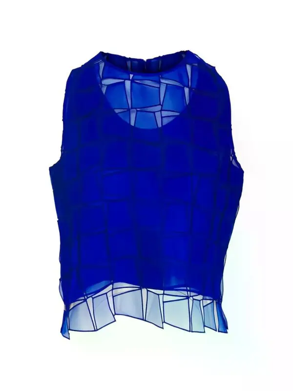 Akris Patchwork Organza Blouse