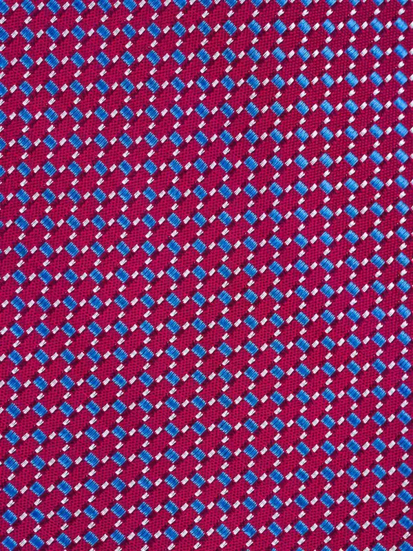 Eton Geometric Silk Tie - Red