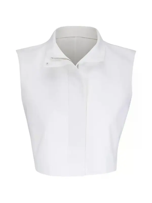 Akris Hester Cropped Sleeveless Vest - Neutrals