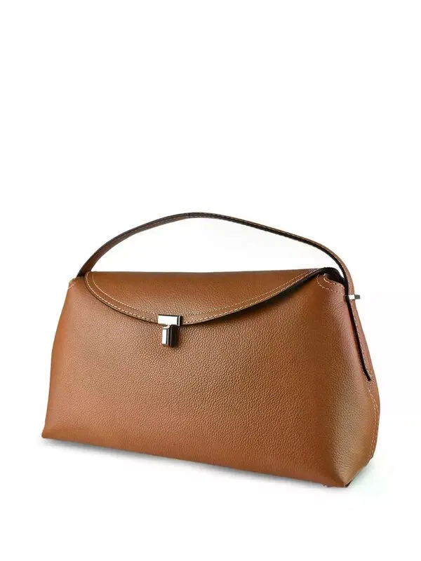 TOTEME Grained Leather Tote Bag - Brown