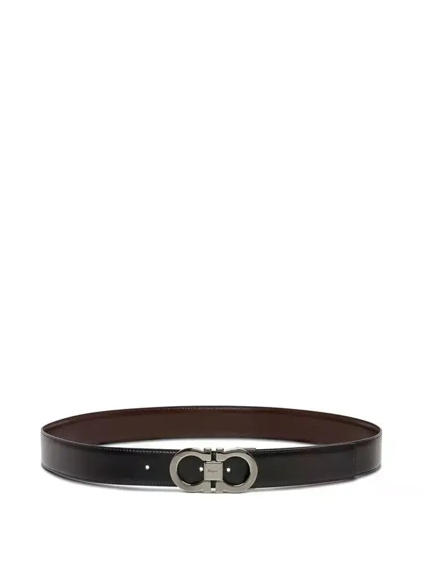 FERRAGAMO Gancini Reversible Belt - Brown