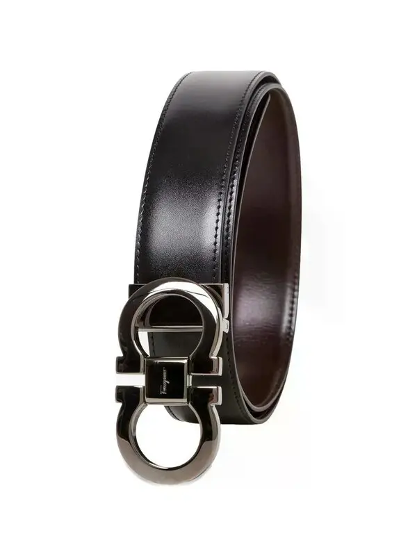 FERRAGAMO Gancini Reversible Belt - Brown