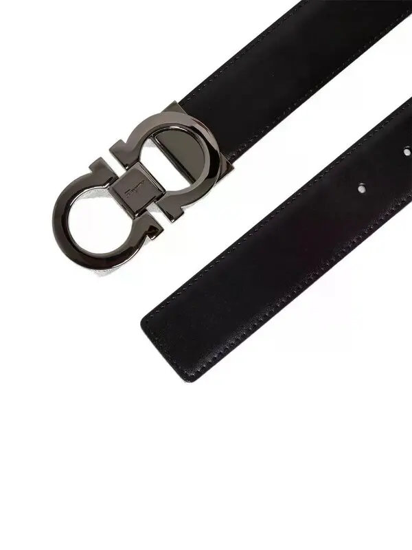 FERRAGAMO Gancini Reversible Belt - Brown