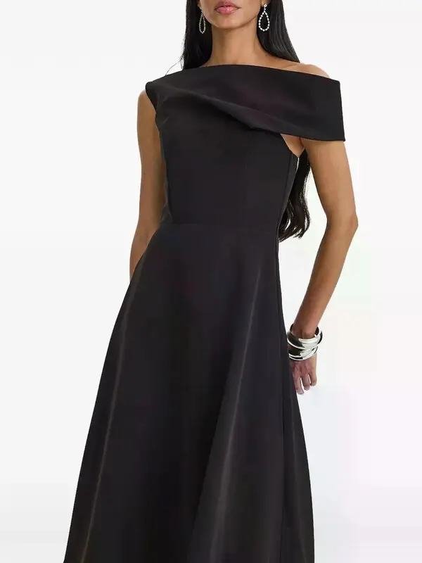 MOOS STUDIO Off-shoulder Draped Midi Dress