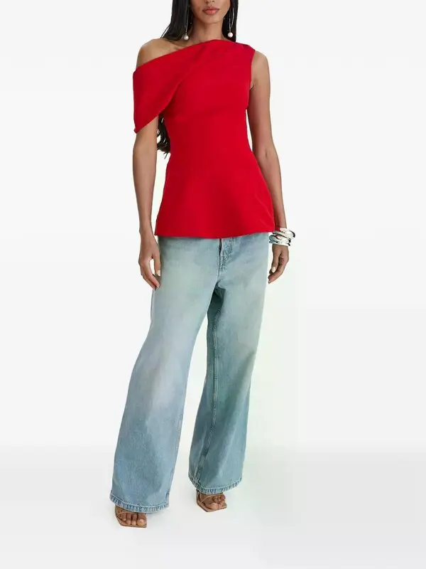 MOOS STUDIO One-shoulder Peplum Top